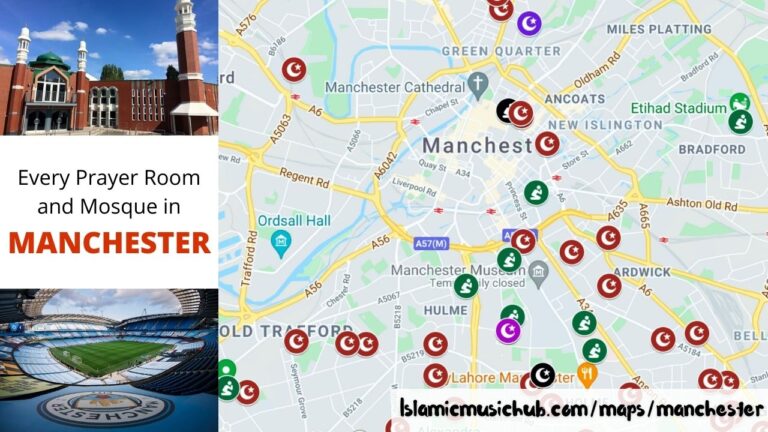 Map of Every Prayer Room & Mosque in Manchester - Islamic Music Hub